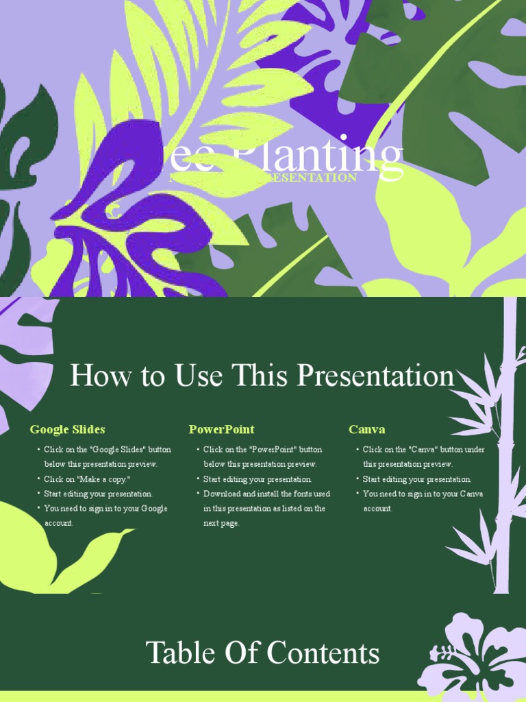 And Periwinkle Modern Nature Tree Planting Presentation | PDF ...