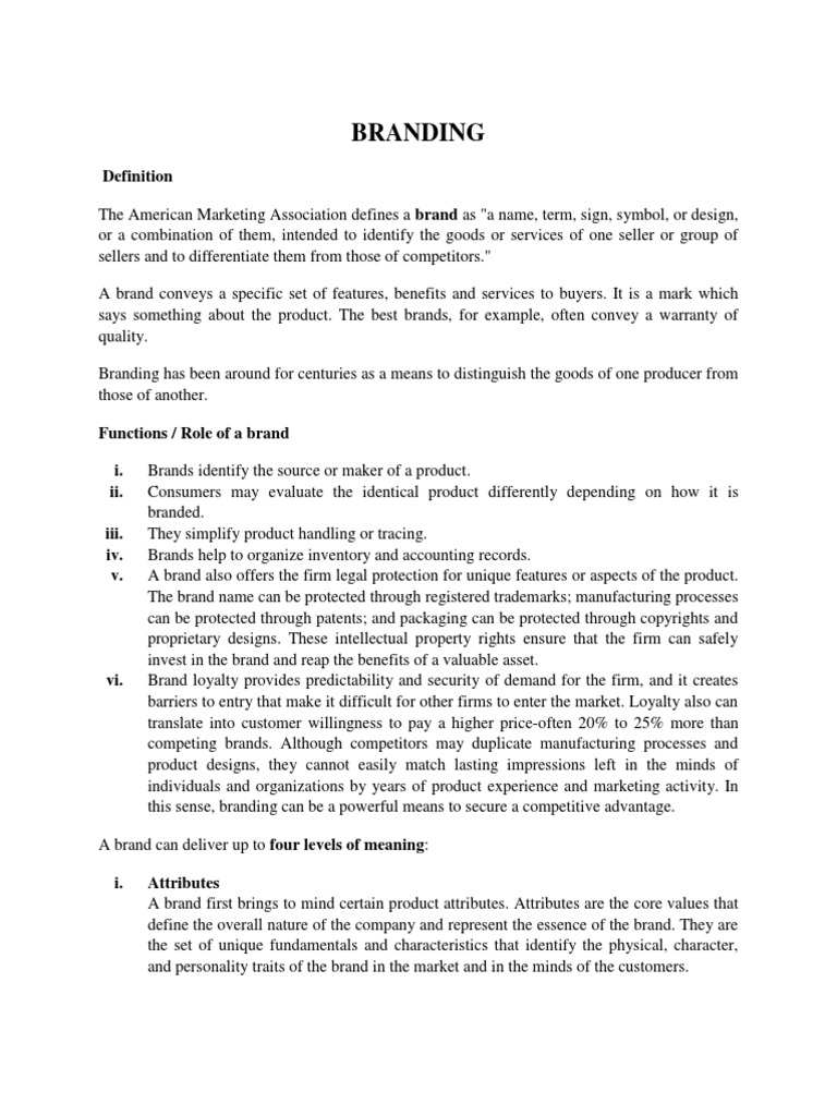 Branding | PDF | Brand | Product (Business)