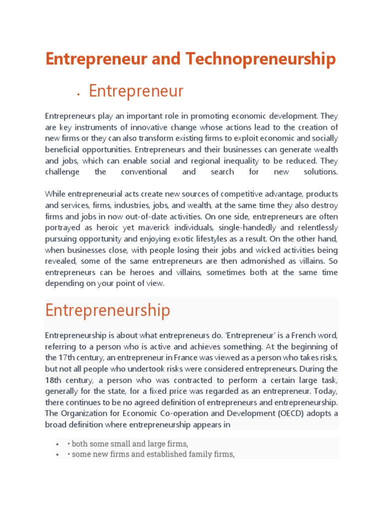 Techno Lesson 1 | PDF | Entrepreneurship | Startup Company