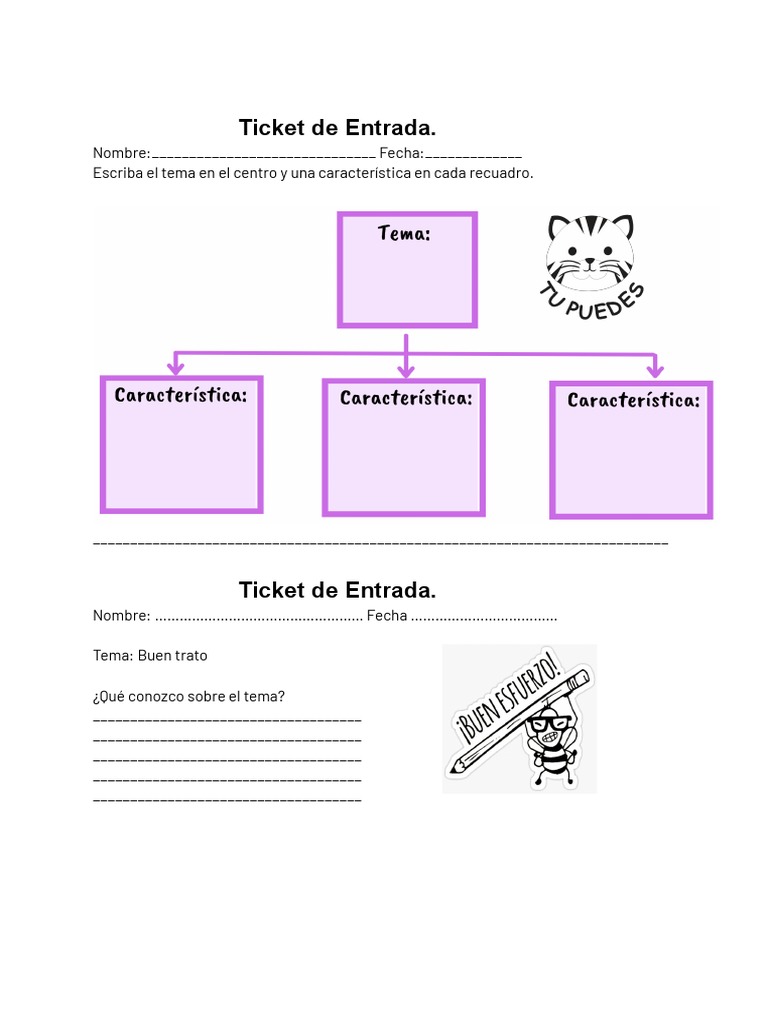 Ticket de Entrada: Buen Trato | PDF