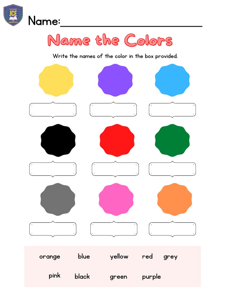 Color Identification Worksheet | PDF