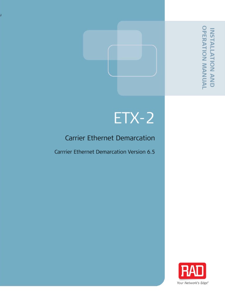 Etx-2 MN 0 Manual Etx 203A | PDF | Computer Network | Asynchronous ...