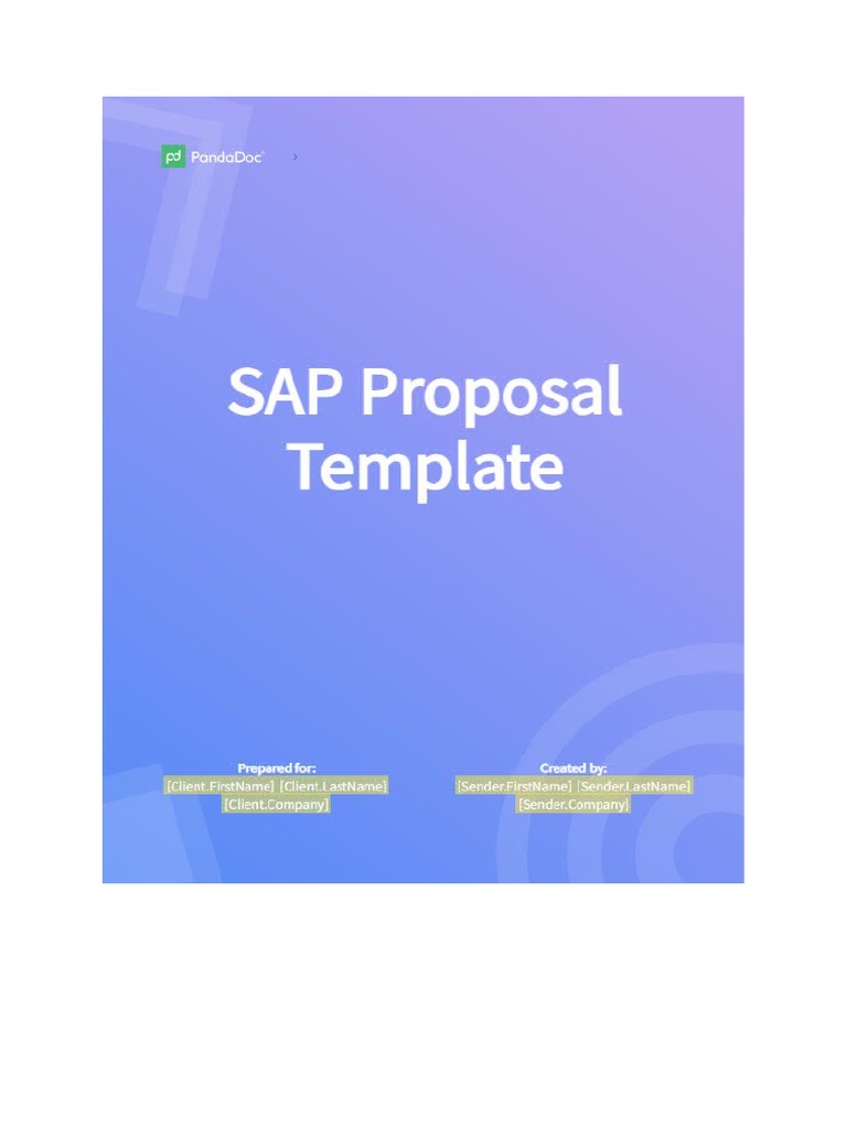 SAP Business One Implementation Proposal Template | PDF