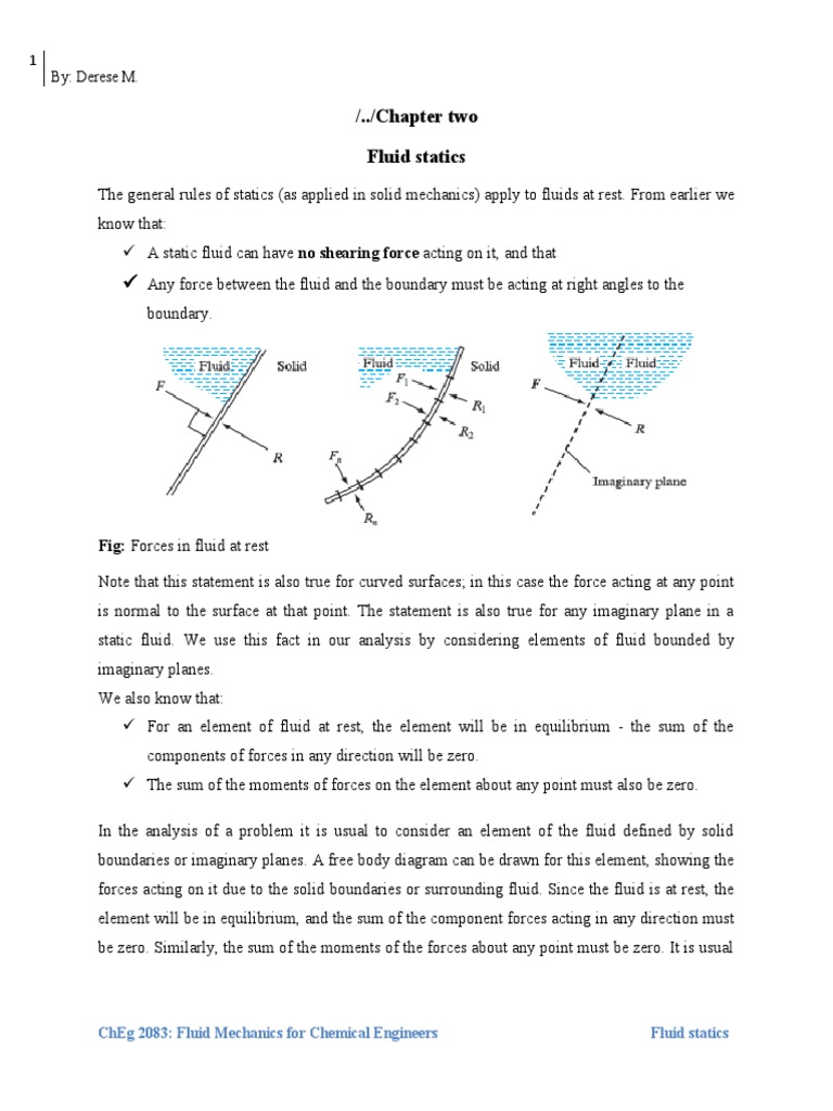 Fluid Mechanics Chapter 2 | PDF | Pressure | Pressure Measurement
