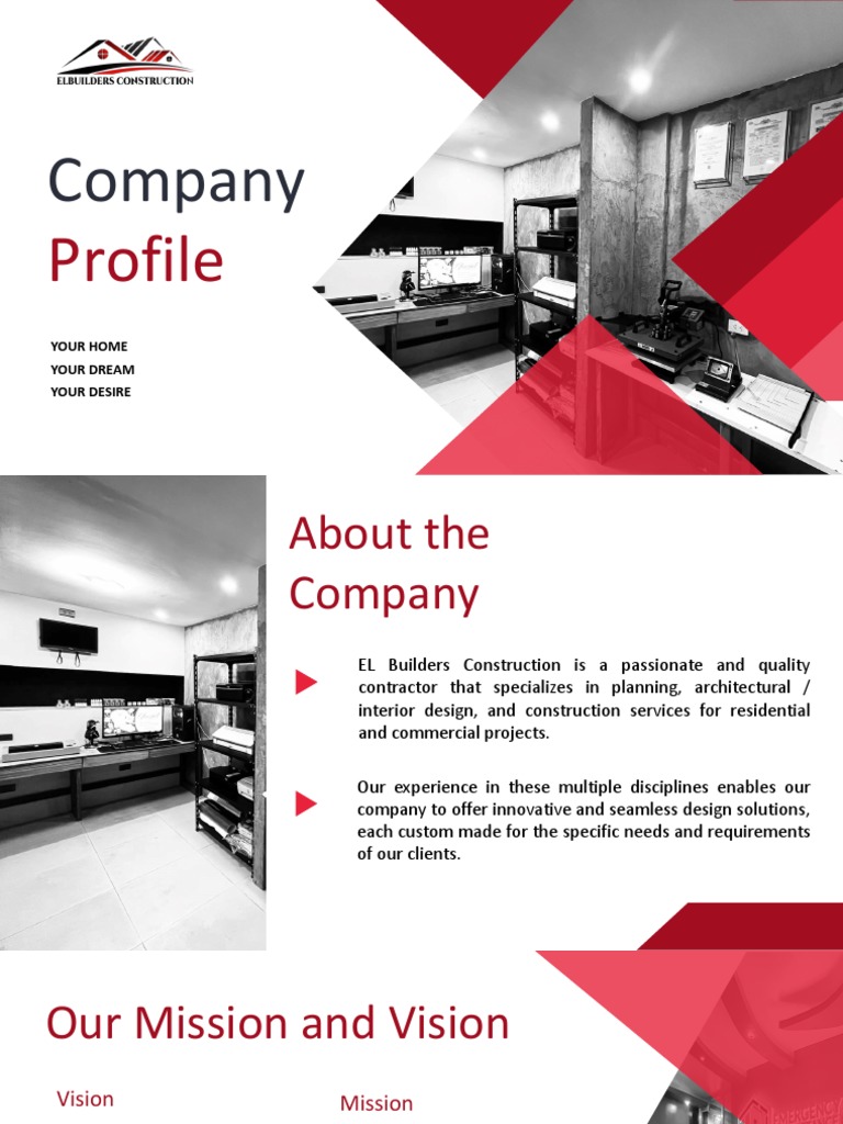 EL Builders Construction Company Profile | PDF | Design | Engineering