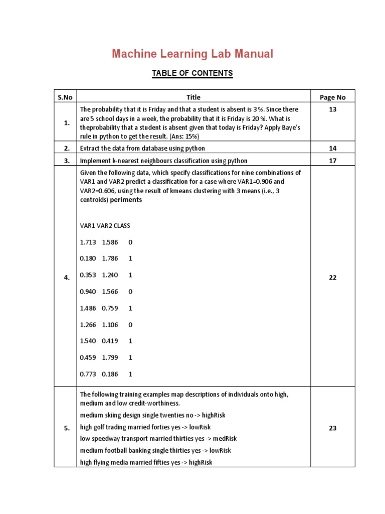 ML Lab Programs (1-12) | PDF | Cluster Analysis | Statistics ML Lab Programs (1-12) | PDF | Cluster Analysis | Statistics