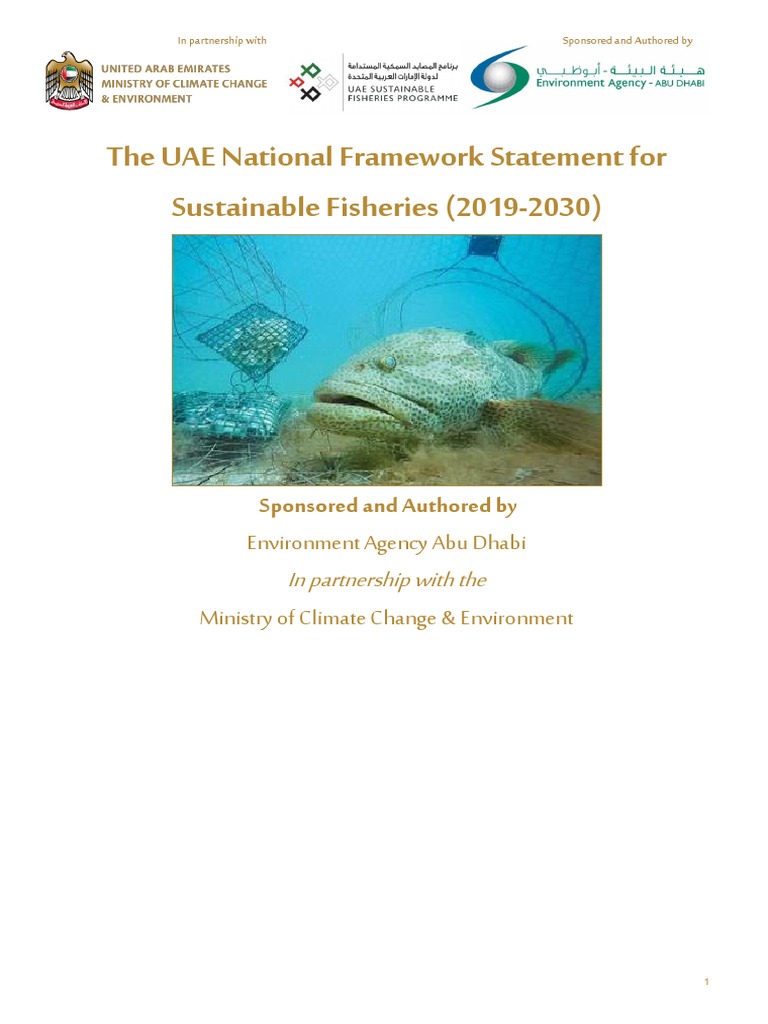 UAE National Framework Statement For Sustainable Fisheries (2019-2030 ...