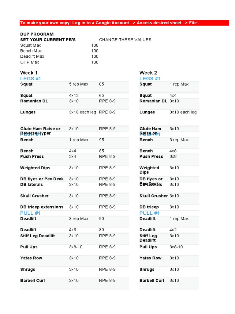 David Laid DUP Program | PDF | Individual Sports | Management Of Obesity