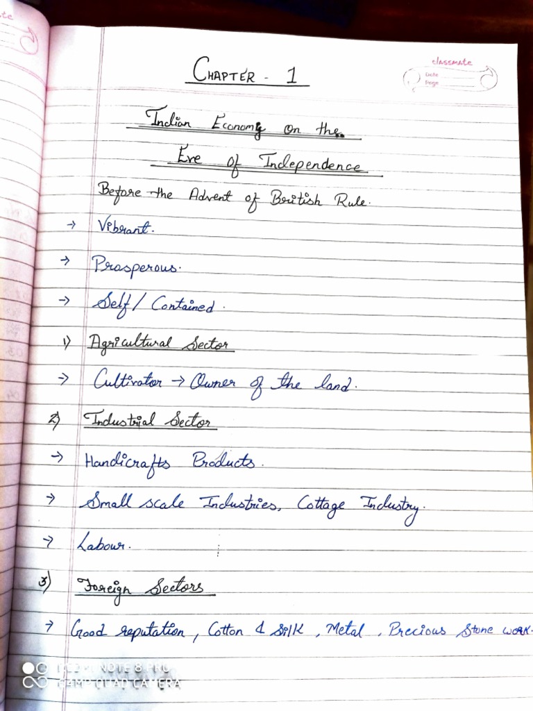 Class 12 Indian Economic Development Notes | PDF