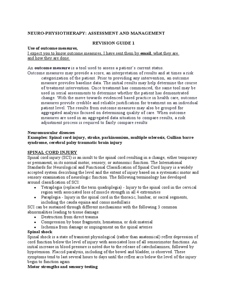 Coordination and Gait Notes | PDF | Spinal Cord Injury | Parkinson's ...