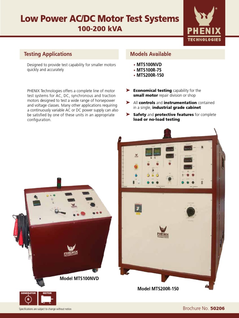 Low Power Motor Test Systems | PDF | Alternating Current | Electric Motor