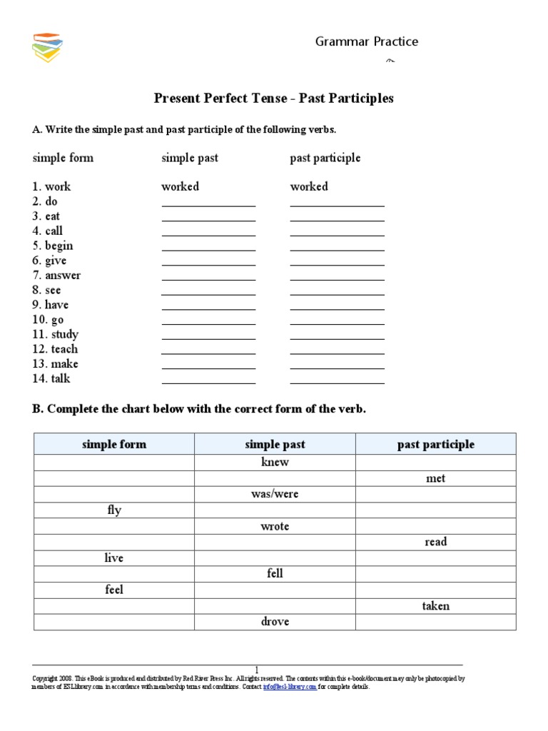 7.Present-Perfect (1) Verbs and Affirmative | PDF | Perfect (Grammar ...
