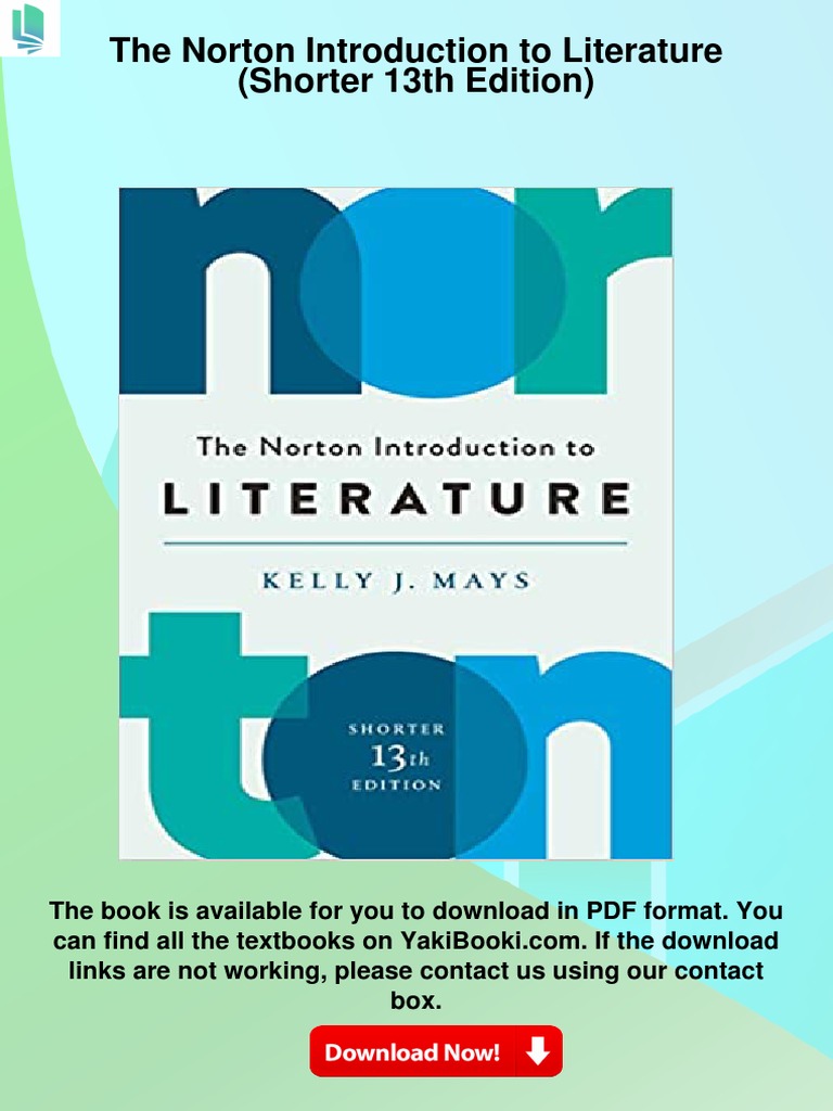 The Norton Introduction To Literature (Shorter 13th Edition) | PDF