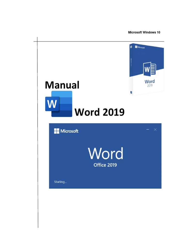 Manual de Microsoft Word 2019 | PDF | Microsoft Word | Archivo de ...