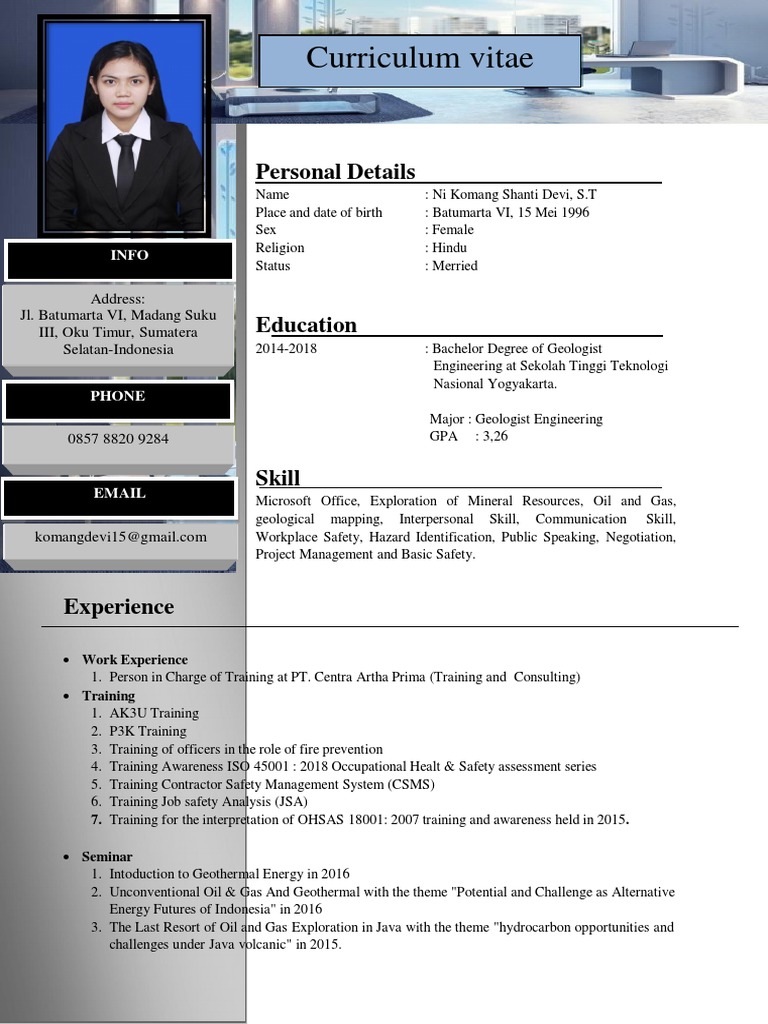 Curriculum Vitae Ni Komang Shanti Devi | PDF