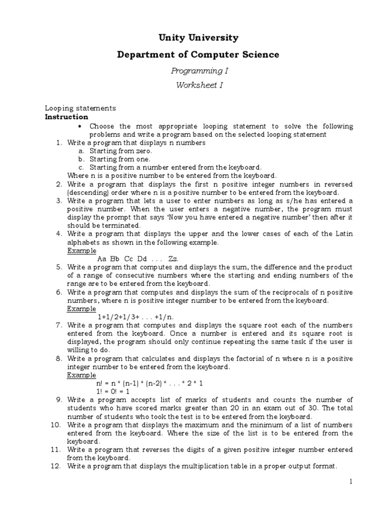 Assignment 1 | PDF | Numbers | Elementary Mathematics