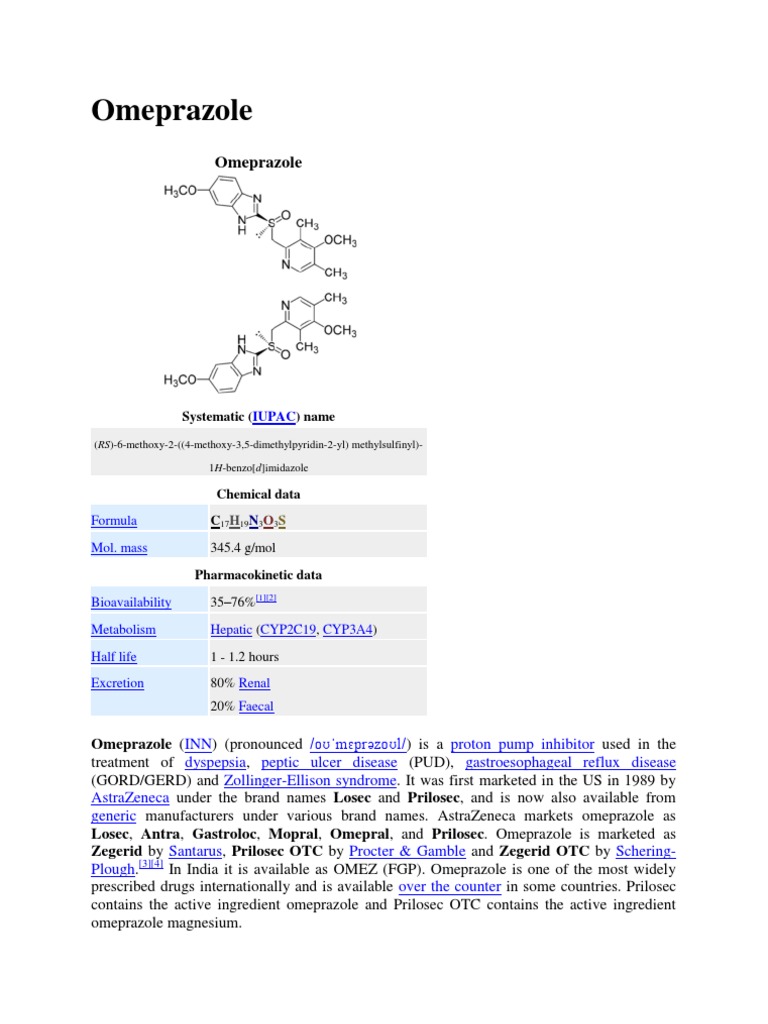 Omeprazole | PDF | Drugs | Pharmacology