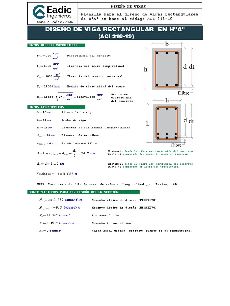 DISEÑO_DE_VIGAS_RECTANGULARES | PDF | Viga (Estructura) | Concreto reforzado
