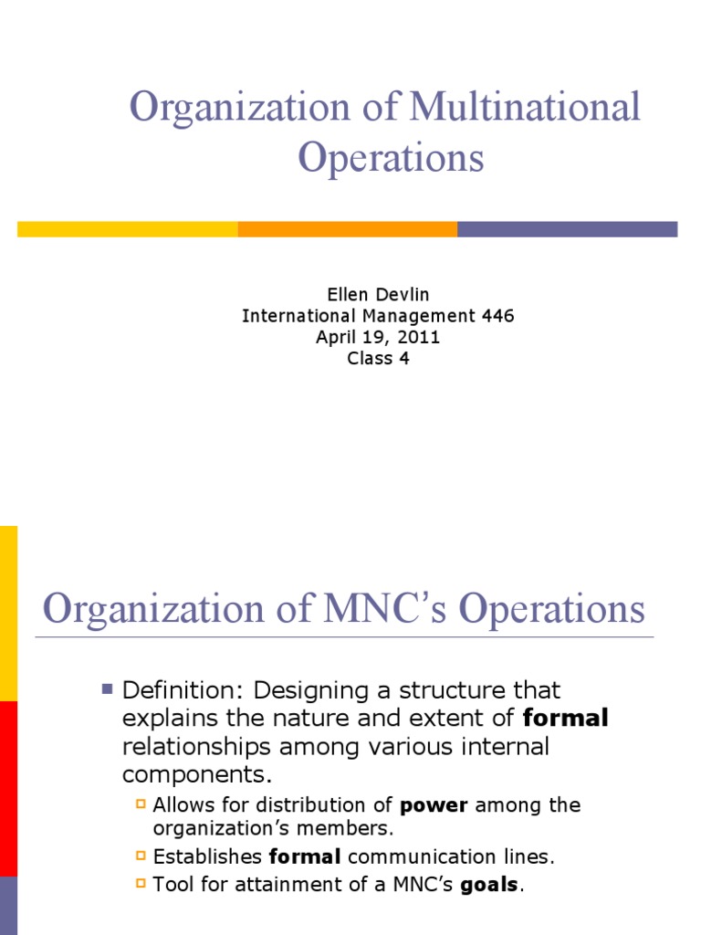 MNC Organizational Structures | PDF | Multinational Corporation | Exports