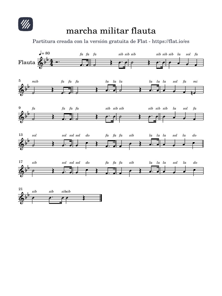 Marcha Militar Flauta | PDF
