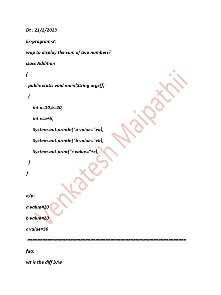 6th Day Core Java Classes | PDF | Systems Engineering | Object Oriented Programming