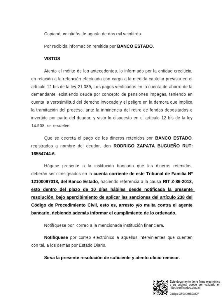 Este Documento Tiene Firma Electrónica y Su Original Puede Ser Validado ...