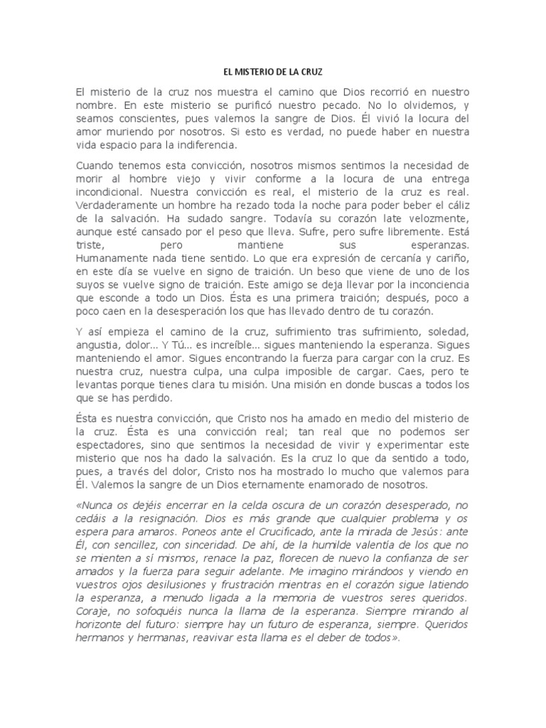El Misterio de La Cruz | PDF | Amor