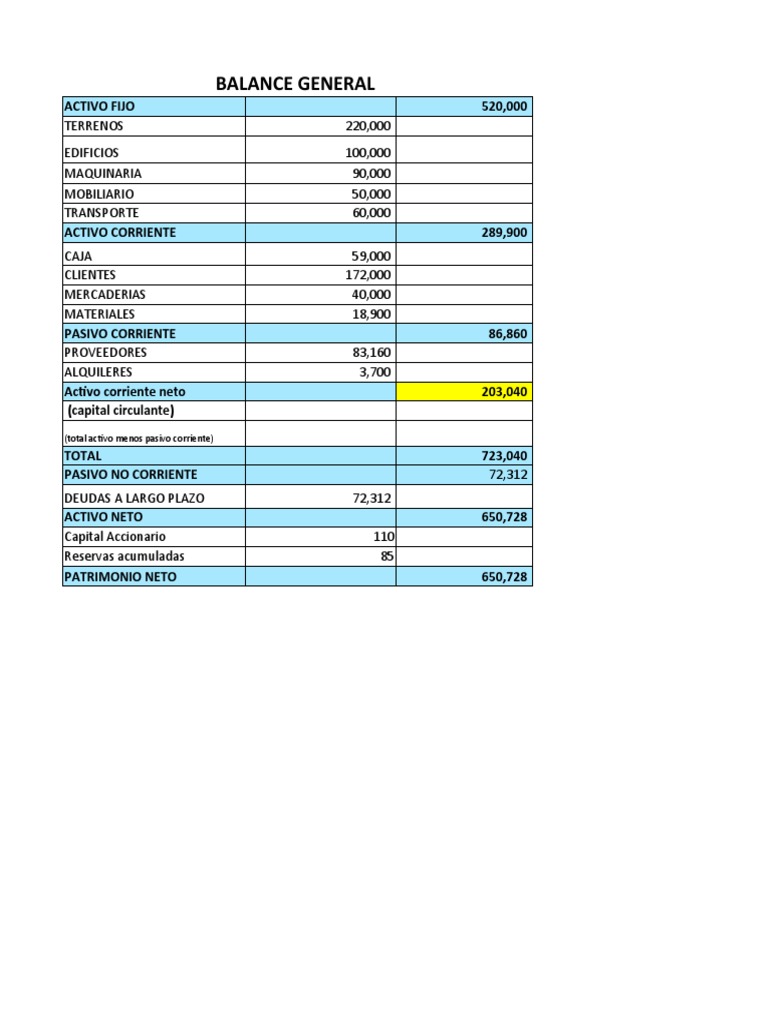Balance General y Análisis Financiero | PDF | Hoja de balance | Capital ...
