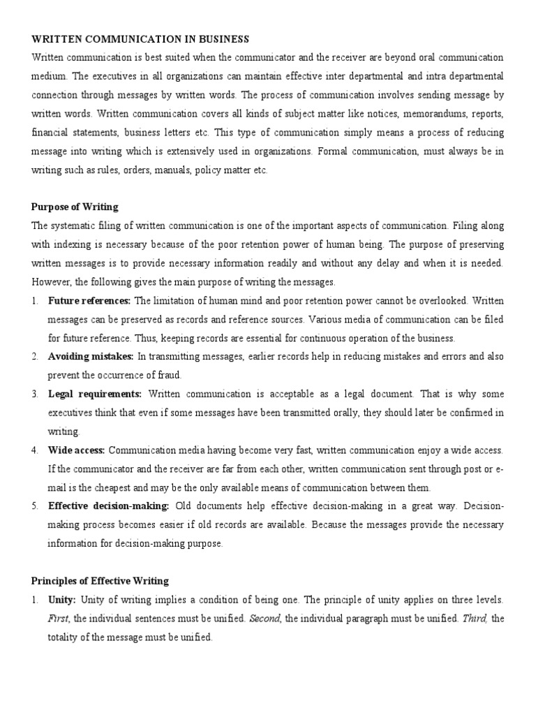 Principles of Effective Business Writing | PDF | Communication | Writing