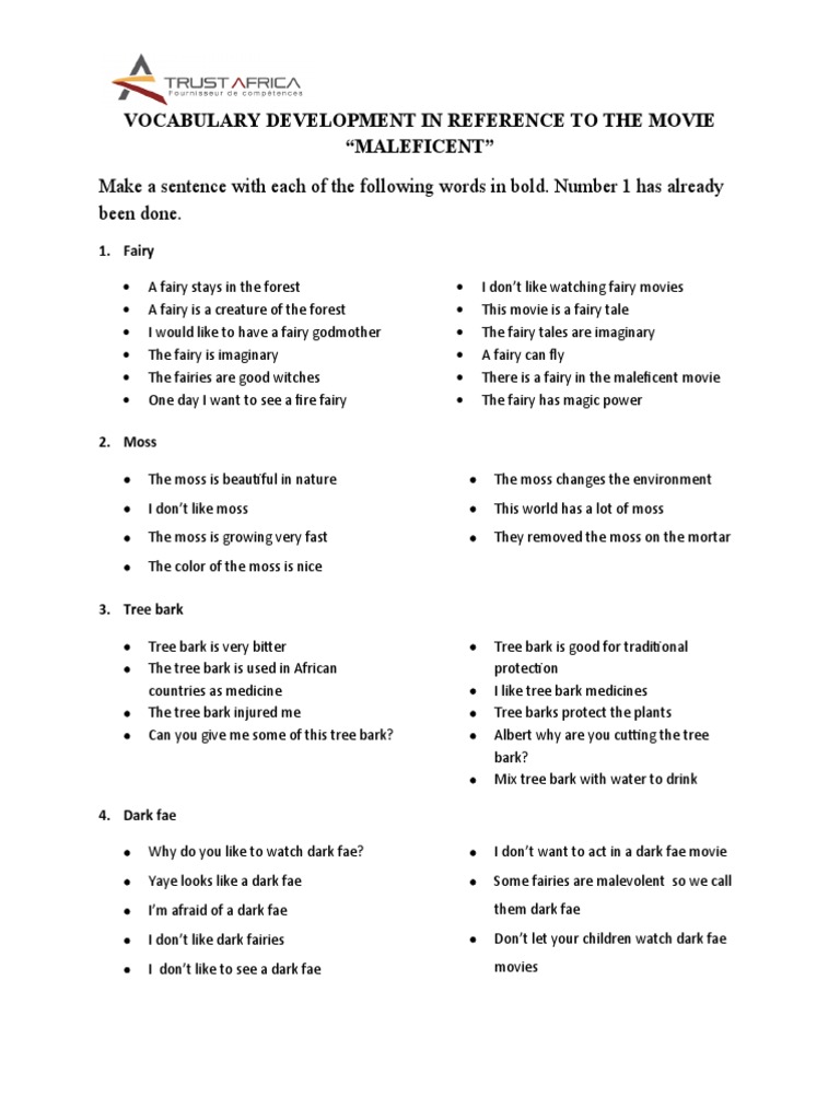 Vocab - Maleficent | PDF | Fairies | Traditional Stories