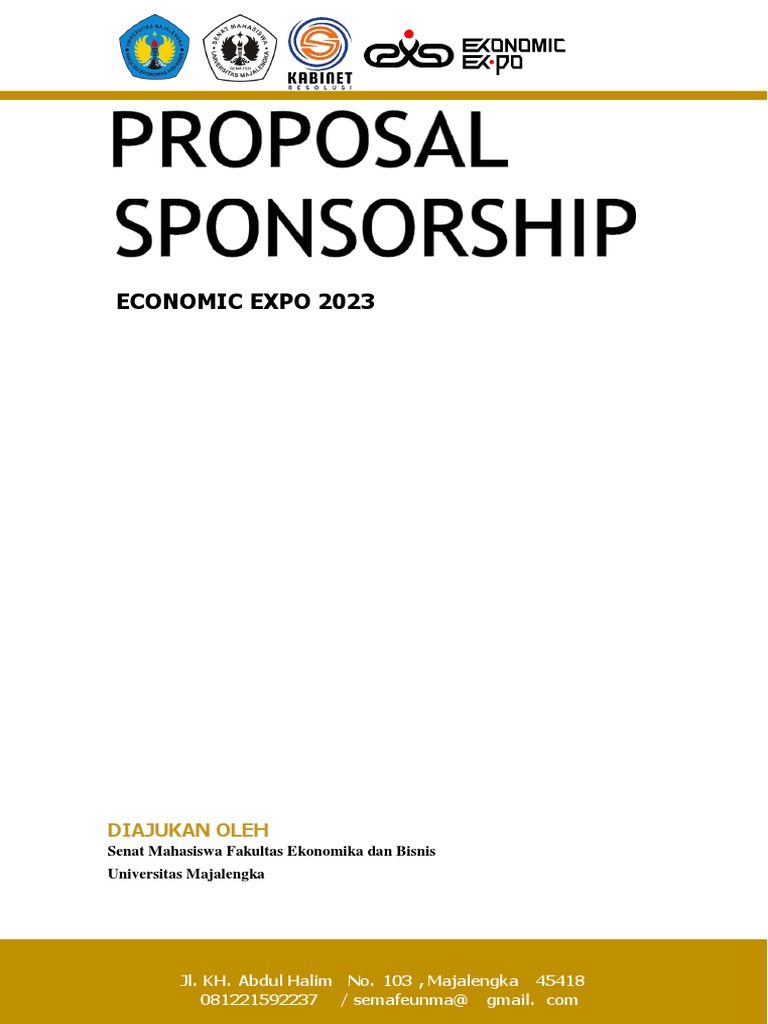 Proposal Sponsorship Economic Expo 2023 | PDF