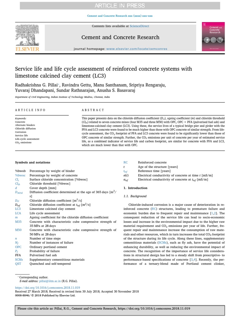 Service Life and Life Cycle Assessment | PDF | Concrete | Cement