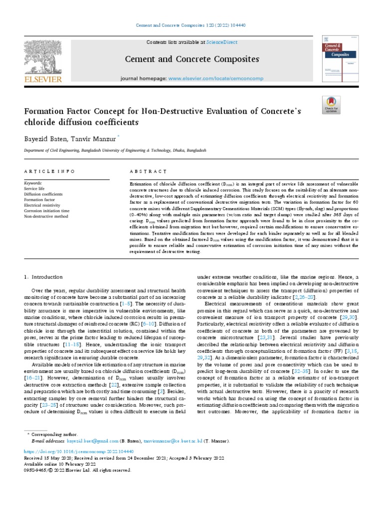 Journal 6 Cem. Conc. Compos | PDF | Concrete | Porosity