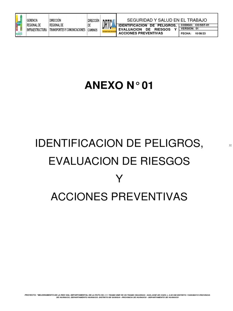 Anexo1 Identificacion de Riesgos | PDF | Riesgo | Seguridad y salud ...