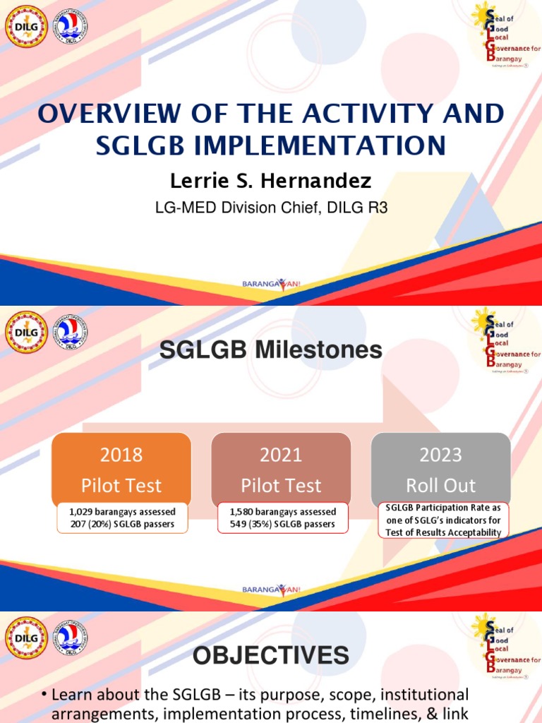 SGLGB Regional Orientation | PDF | Governance | Emergency Management