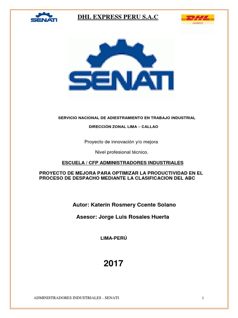 Proyecto de Mejora - Senati | PDF | Inventario | Logística