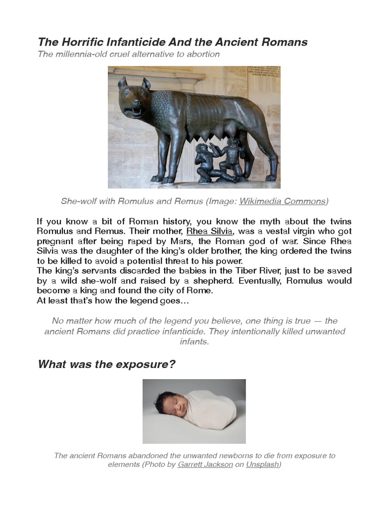 Infanticide and The Ancient Romans | PDF | Romulus And Remus