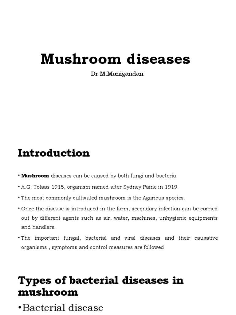 Mushroom Diseases | PDF | Mushroom | Bacteria