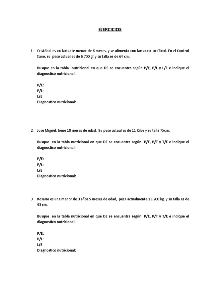 Ejercicios Antropometria Pdf