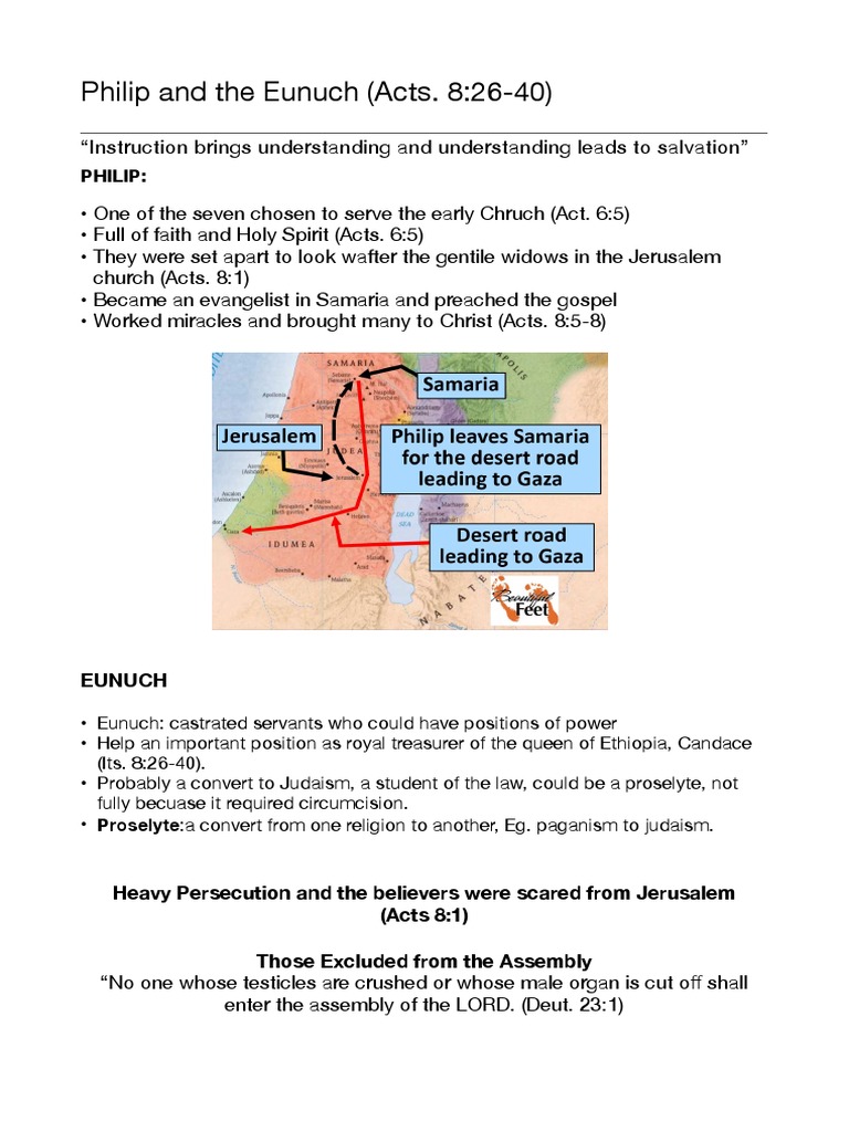 Philip and The Eunuch | PDF | Acts Of The Apostles | Religious Belief ...