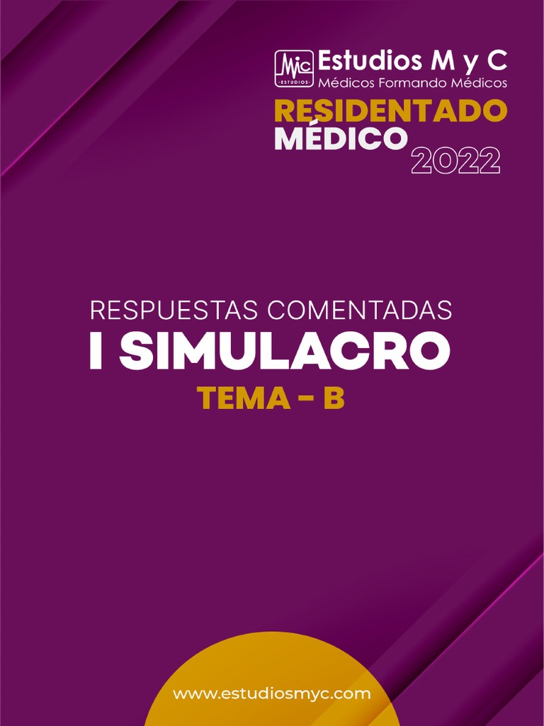 TEMA B - Simulacro Residentado | PDF | Trastorno depresivo mayor | Esquizofrenia