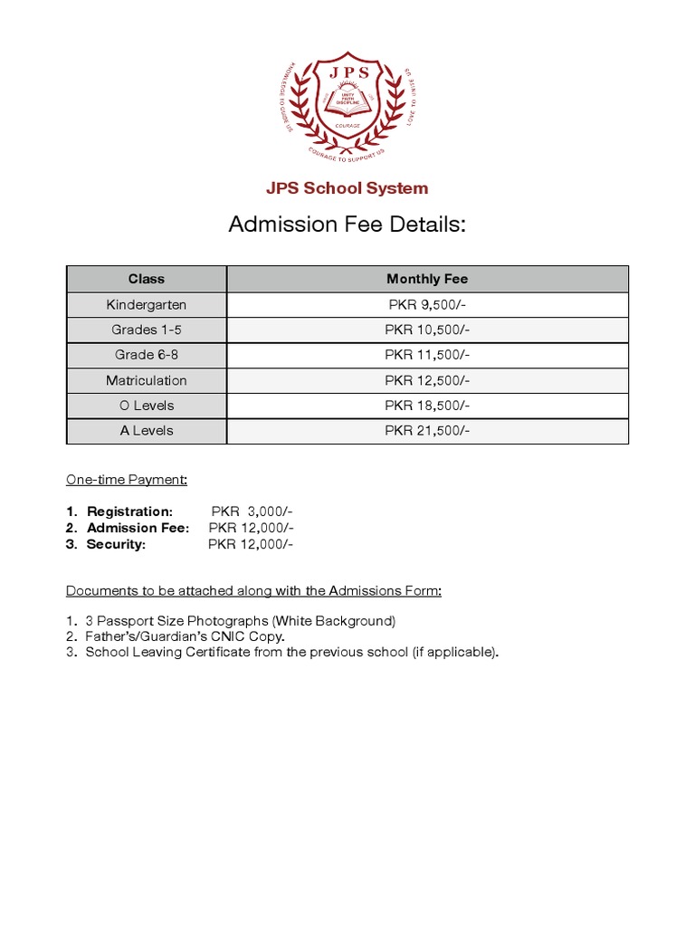 Fee Structure 2023-24 | PDF