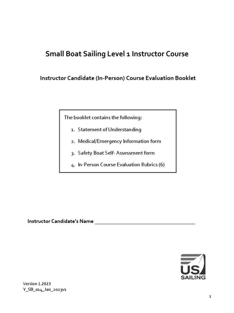 Instructor Candidate Forms and Rubrics Booklet | PDF | Body Language ...