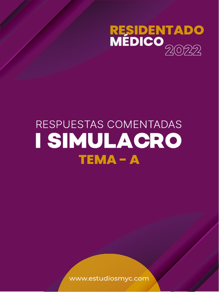TEMA A - Simulacro Residentado | PDF