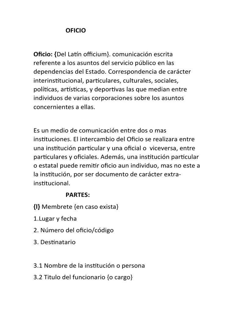 Ejemplo de Oficio Formal | PDF