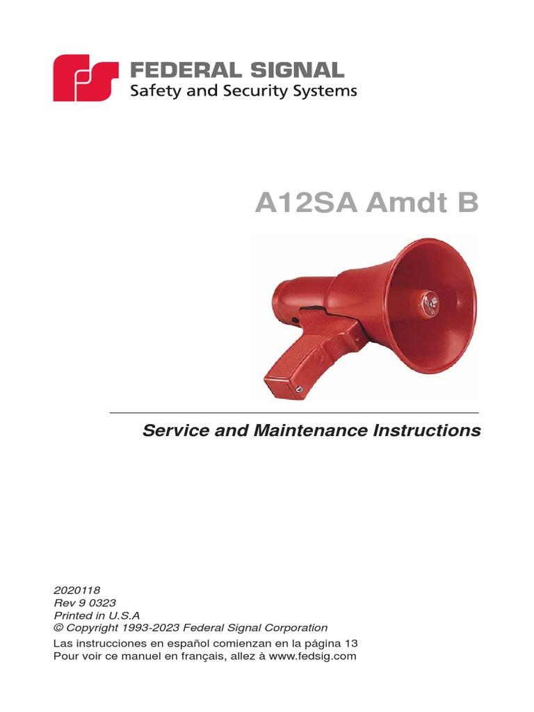 A12SA Amdt B Voice Gun Manual - 202118 | PDF | Microphone | Amplifier