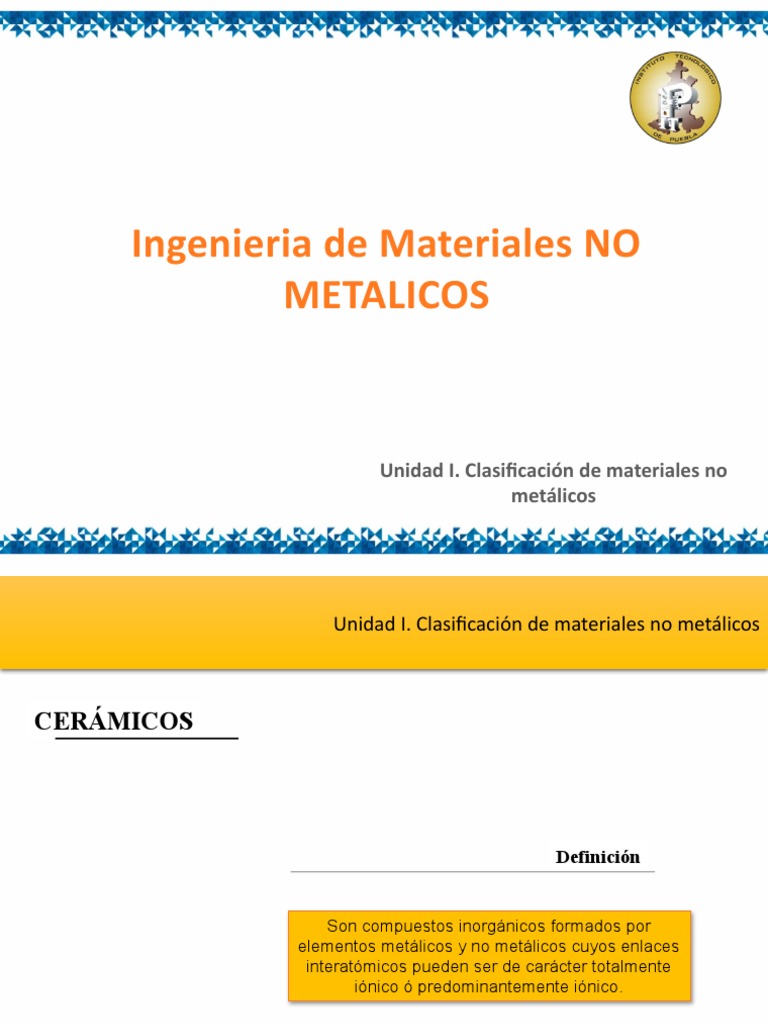 Clasificación de Materiales No Metálicos | PDF | Material compuesto ...