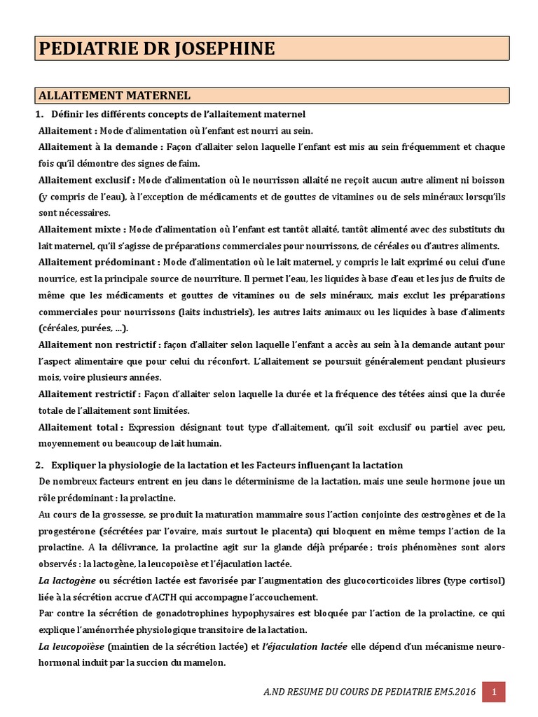Pediatrie Complete | Download grátis PDF | Allaitement | Paludisme