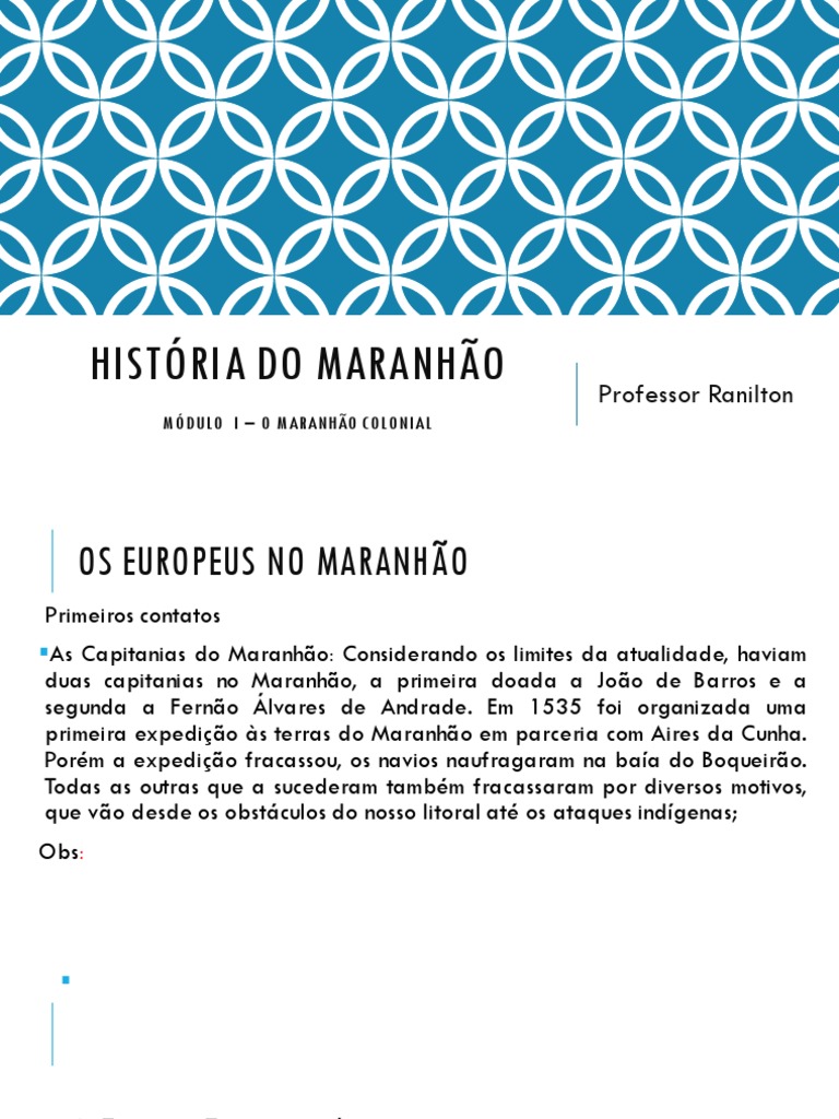 História Do Maranhão Modulo I | PDF