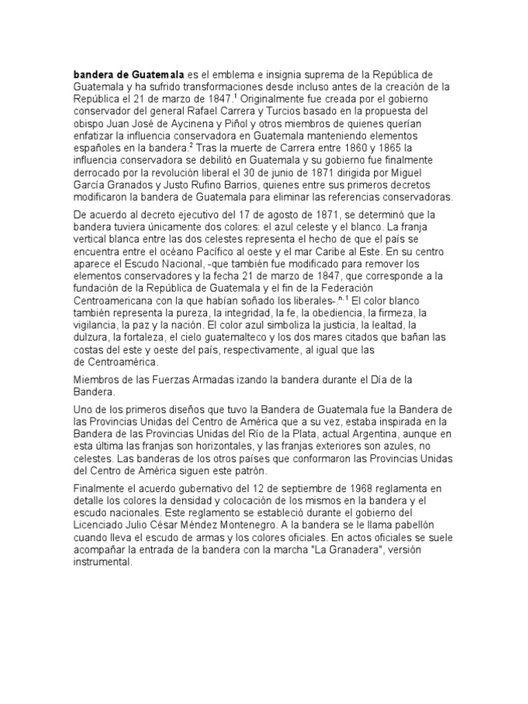 Bandera de Guatemala | PDF